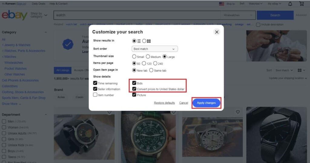How to Change Currency on eBay in 4 Steps (with Photos) - Greenlit Content